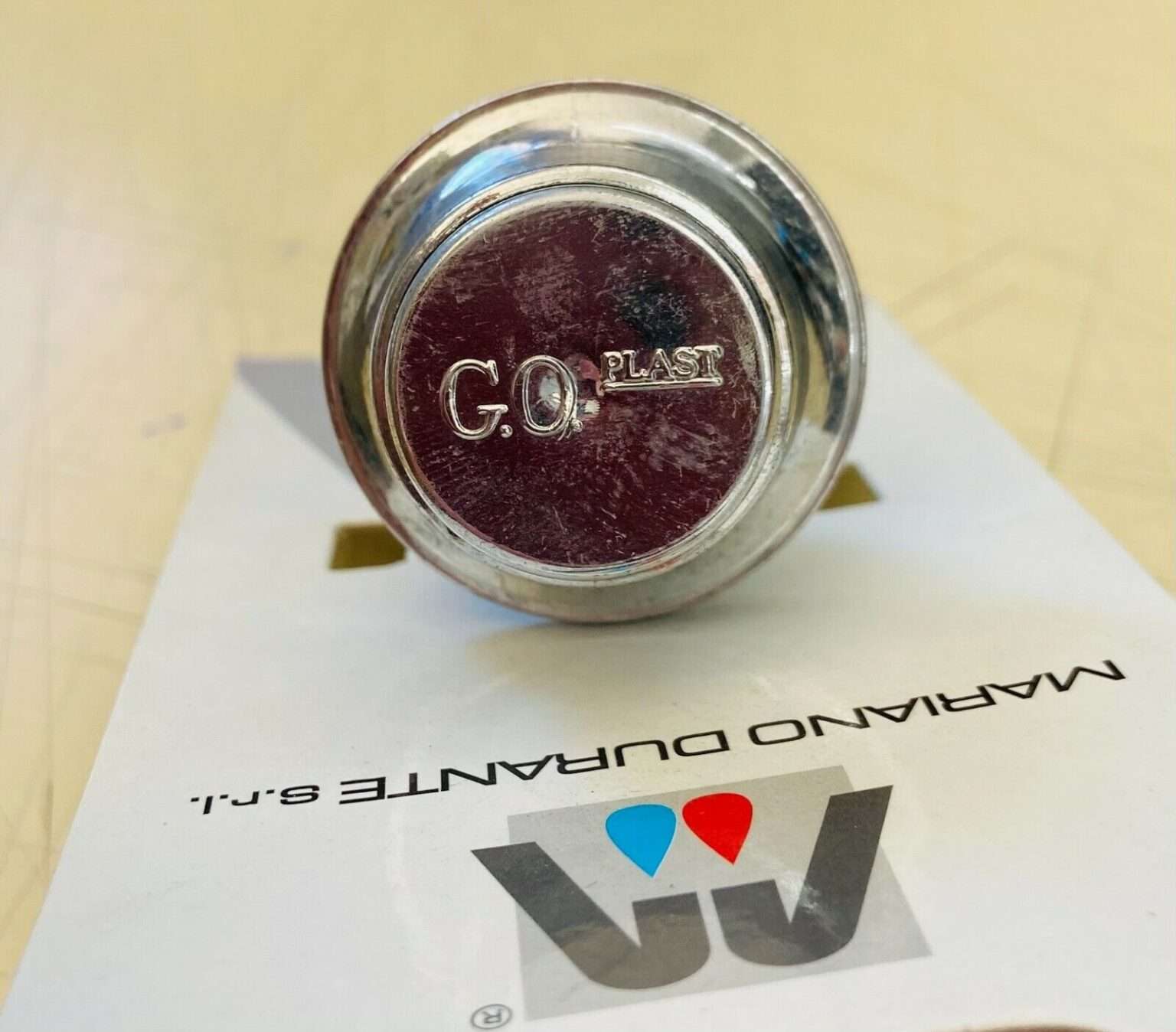 Pulsante per cassetta a zaino pvc cromato - Mariano Durante